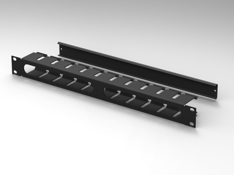 Pannello rack 19 con passacavi - CAM Strutture metalliche
